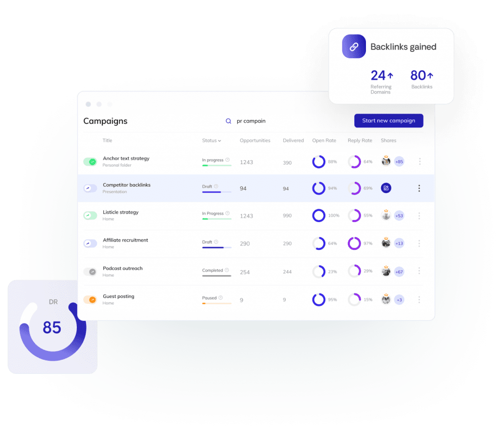 Link Building Software: Build quality backlinks with Respona